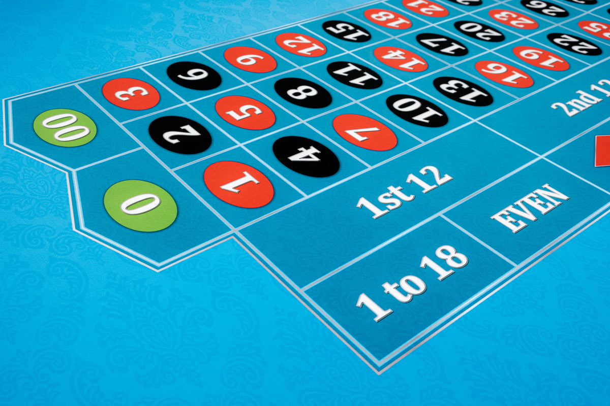 Classic Roulette Layout - LIGHT BLUE