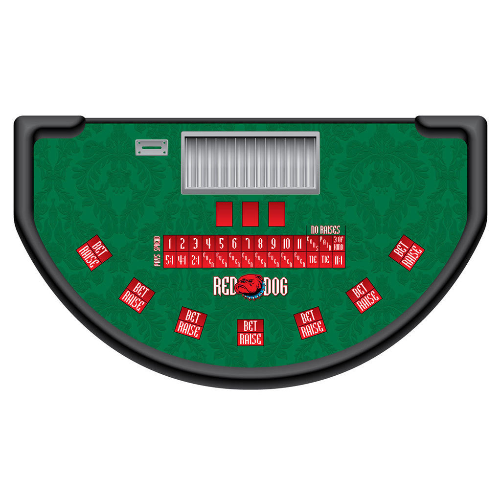 Monaco - Red Dog Table Layout - GREEN | Casino Supply